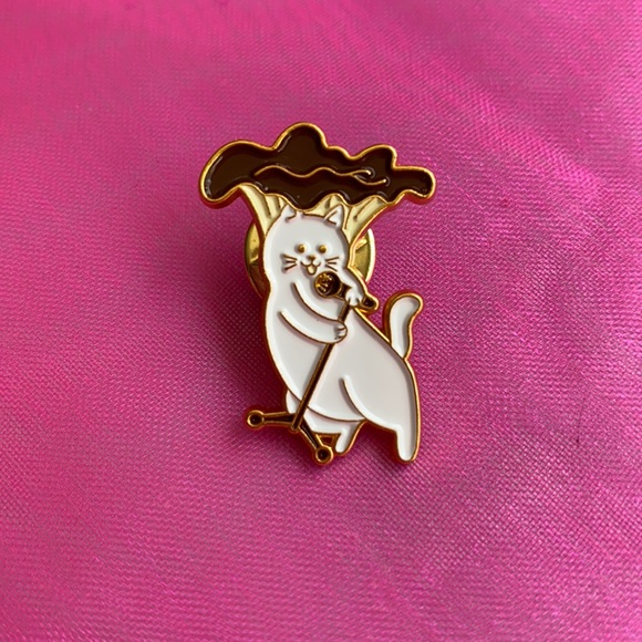 Jewelry | Lead Singer Cat Mushroom Enamel Pin | Poshmark